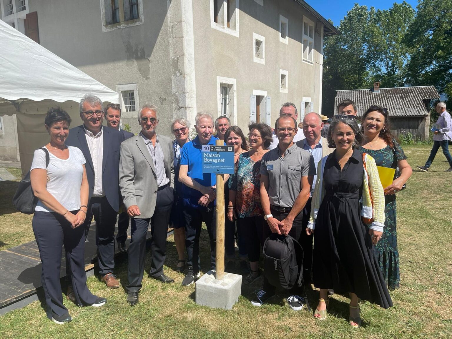 Inauguration du projet "chemin de mémoire août 1942" à Attignat-oncin ...